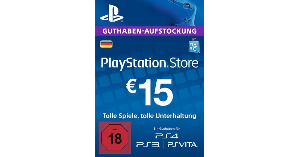 PSN 15 EUR / PlayStation Network Gift Card DE Store | Netodeal
